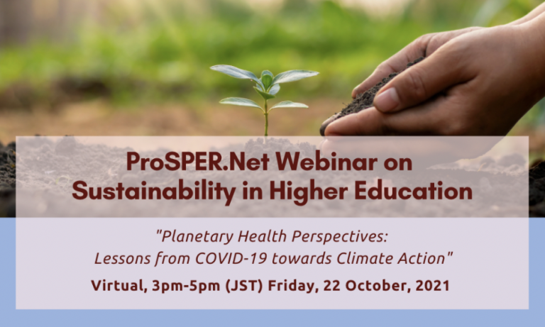 ProSPER.Net Webinar on Sustainability in Higher Education - ProSPER.Net